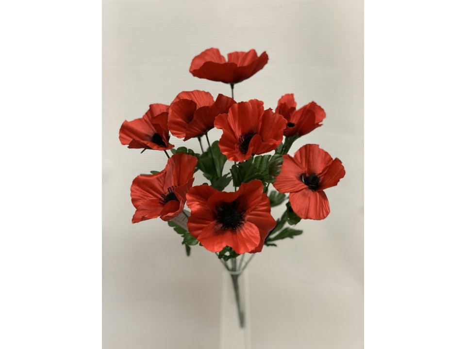 43CM RED POPPY BOUQUET | Something special